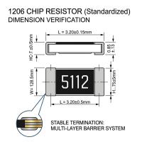China 4.7KΩ 1206 Chip Resistor 0.5W ±1% Ever Ohms High Precision SMD RoHS Compliant for sale