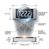 China 470KΩ 1206 Chip Resistor 0.5W Ever Ohms High Precision SMD RoHS Compliant for sale