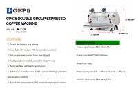 China Stainless Steel Gep Commercial Coffee Maker for Double Group 660*560*450mm Dimensions for sale