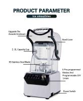 China 1800W Motor Commercial Blender 72 Oz Container Ideal for Frozen Drinks and Smoothies for sale