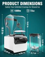China Coffee Shop Professional Equipment Powerful Smoothie Blender With Soundproof Cover for sale