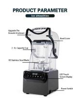 China 1800W Plastic Housing Ice Drinks Smoothie Blender For Restaurant 65db for sale
