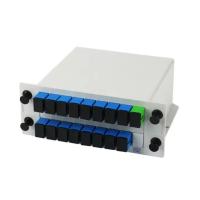China Rack Mount Fiber Optic Splitter ABS Box Cassette Type 1x16 PLC Fiber Splitter for sale