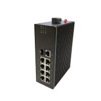 China 10 Ports Industrial Ethernet Switch Managed 10M / 100M / 1000M DC 12V - 58V for sale
