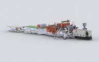 China Twin Screw LVT Wood Plastic Floor Extrusion Line LVT Flooring Production Machine for sale