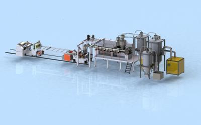 China Utilize 100% recycled PET Sheet Extrusion Line with post-consumer recycled PET material for sale