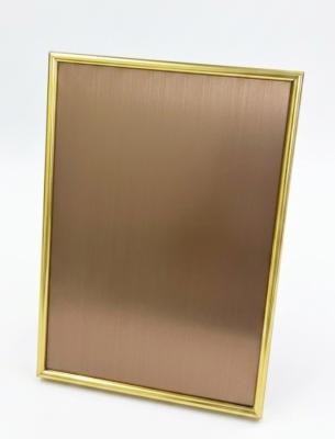 China Linear Brushed Rose Gold Stainless Steel Sheet with PVD Coating and Fingerprint-Resistant Surface for sale