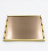 China Linear Brushed Rose Gold Stainless Steel Sheet with PVD Coating and Fingerprint-Resistant Surface for sale