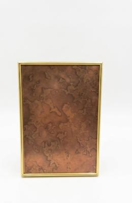 China Antique Etched Red Copper Patina 304 Stainless Steel Sheet for Decorative Metal Wall Cladding for sale
