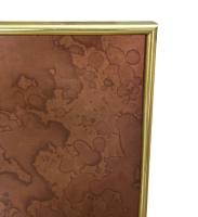 China Antique Etched Red Copper Patina 304 Stainless Steel Sheet for Decorative Metal Wall Cladding for sale