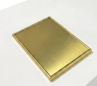 China 304 Stainless Steel Sheet with Linear Brushed Finish and PVD Vacuum Titanium Coating for Luxury Decoration for sale