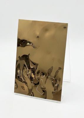 China 8K Mirror Stainless Steel Sheet with PVD Titanium Gold Coating for Waterproof and Rustproof Luxury Decoration for sale