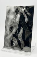 China 8K Mirror Stainless Steel Sheet with PVD Black Titanium Coating and Large 3D Water Ripple Design for sale