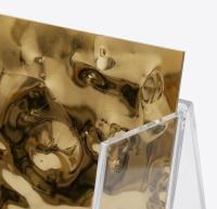 China Titanium Gold Coated Stainless Steel Sheet with Small Water Ripple Design and 8K Mirror Finish for Luxury Decoration for sale
