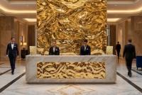 China Titanium Gold Coated Stainless Steel Sheet with Small Water Ripple Design and 8K Mirror Finish for Luxury Decoration for sale
