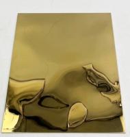 China Titanium Gold Medium Water Ripple Stainless Steel Sheet with PVD Coating for Rust Resistant Decoration for sale