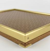 China Rose Gold Mirror Etched Stainless Steel Sheet with Square Hui Pattern for Corrosion Resistant Elevator Interiors for sale