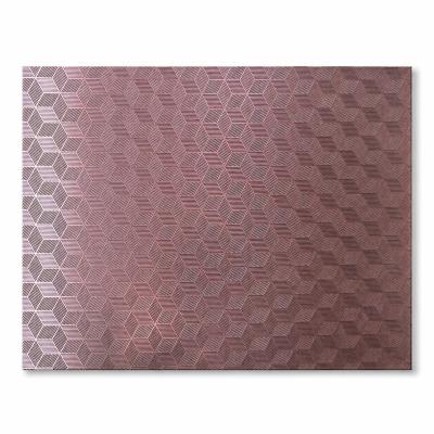 China Modern Minimalist 3D Cube Pattern Stainless Steel Etched Sheet with Anti-Fingerprint Treatment and Customizable Color Options for sale
