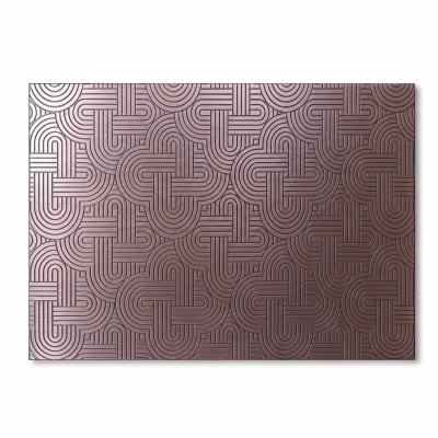 China European Geometric Braided Pattern Anti-Fingerprint Matte Finish Stainless Steel Sheet with Customizable Color Options for sale