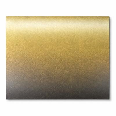 China Gradient Brushed Antique Gold Stainless Steel Plate with Anti-Fingerprint Treatment and Customizable Color Options for sale