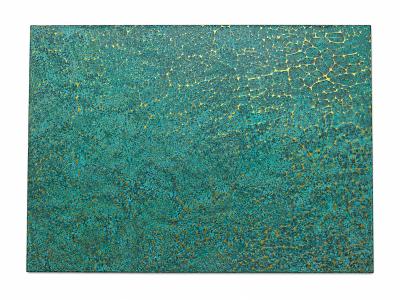 China Turquoise Crackle Texture Stainless Steel Decorative Panel with Anti-Fingerprint Treatment and Customizable Color Options for sale