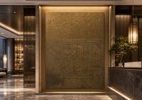China Ancient Style Calligraphy Relief Stainless Steel Decorative Panel with Anti-Fingerprint Matte Finish and Customizable Color Options for sale