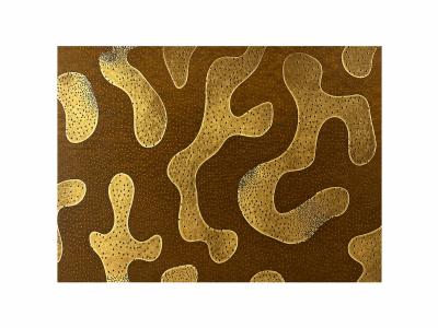 China Antique Brass Etched Abstract Dot Pattern Stainless Steel Decorative Panel with Anti-Fingerprint Treatment for sale