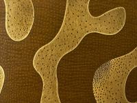 China Antique Brass Etched Abstract Dot Pattern Stainless Steel Decorative Panel with Anti-Fingerprint Treatment for sale