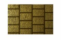 China Titanium Gold Antique Brick Pattern Stainless Steel Decor Plate with Anti-Fingerprint Matte Finish and Customizable Color Options for sale