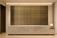 China Titanium Gold Micro-hole Etched Anti-fingerprint Stainless Steel Decorative Panel for Indoor and Outdoor Use for sale