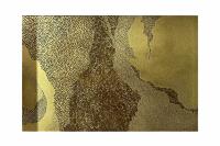 China Gold Etched Stainless Steel Decor Panel with Dot Water Landscape Pattern and Anti-Fingerprint Treatment for sale