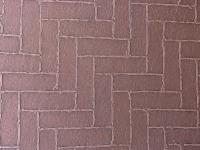 China Vintage Herringbone Brick-Pattern Stainless Steel Decorative Sheet with PVD Warm-Brown Metallic Finish in Grade 304 for sale