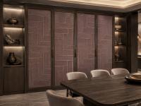 China Vintage Herringbone Brick-Pattern Stainless Steel Decorative Sheet with PVD Warm-Brown Metallic Finish in Grade 304 for sale