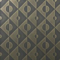 China Geometric Circle & Diamond Pattern Decorative Stainless Steel Sheet with Antique Gold-Black PVD Coating and Scratch-Resistant Surface for sale