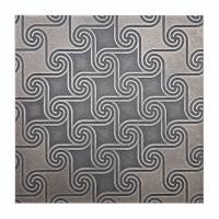 China Interlocking Curvilinear Geometric Pattern Scratch-Resistant PVD Coated Stainless Steel Sheet with Custom Sizes for sale