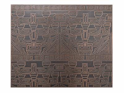 China Oriental Traditional Totem Geometric Pattern Scratch-Resistant PVD Vacuum Coated Decorative Stainless Steel Sheet with Custom Sizes for sale
