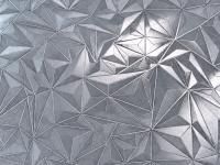 China 3D Faceted Diamond Fractal Embossed Stainless Steel Sheet with Multi-Directional Light-Refraction and Anti-Fingerprint Coating for sale