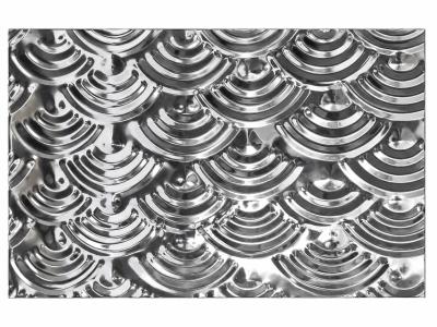 China Fish Scale Embossed Stainless Steel Sheet with Scratch-Resistant Surface and Customizable Sizes for Wall & Ceiling Decoration for sale