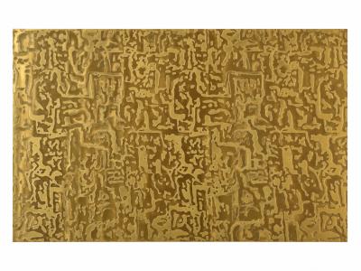 China Abstract Pattern PVD Gold Coated Fingerprint Resistant Etched Stainless Steel Sheet for Luxury Decorative Panels for sale