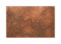China Antique Etched Red Copper Patina 304 Stainless Steel Sheet for Decorative Metal Wall Cladding for sale