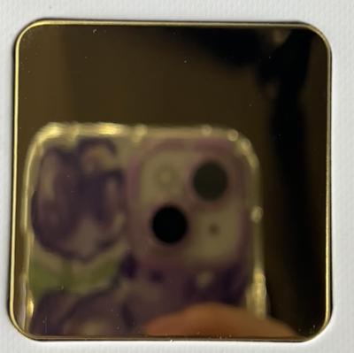China 8K Mirror Finish Stainless Steel Sheet with PVD Vacuum Titanium Coating for Rust Resistant Decorative Applications for sale