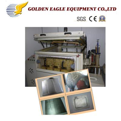 China Steel Flexible Dies Etching Machine GE-DB5060 500x600mm Vertical Spray for Metal Mould Production for sale
