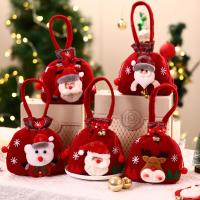 China 3D Snowman Doll Bag with Santa Elk Handle OEM/ODM Acceptable Christmas Candy Bag for sale