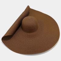 China Silk Screen Printing Foldable Women Strawhat for Casual Summer Seaside Sun Beach for sale