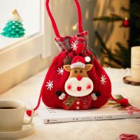 China 3D Snowman Doll Bag with Santa Elk Handle OEM/ODM Acceptable Christmas Candy Bag for sale
