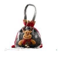 China 3D Snowman Doll Bag with Santa Elk Handle OEM/ODM Acceptable Christmas Candy Bag for sale