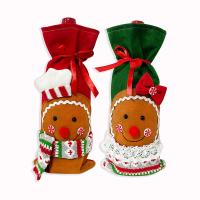 China Christmas Wine Bottle Covers Bag Snowman Santa Claus Champagne Bottle Cover Sleeve Merry Christmas Year Table Decorations for sale