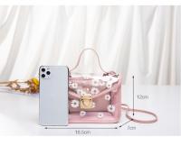 China Small Daisy PVC Summer Korean Transparent Models Jelly Cell Phone Customized Tote Bag for sale