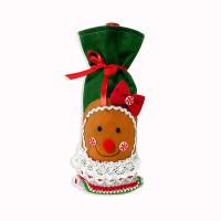 China Christmas Wine Bottle Covers Bag Snowman Santa Claus Champagne Bottle Cover Sleeve Merry Christmas Year Table Decorations for sale