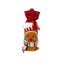 China Christmas Wine Bottle Covers Bag Snowman Santa Claus Champagne Bottle Cover Sleeve Merry Christmas Year Table Decorations for sale
